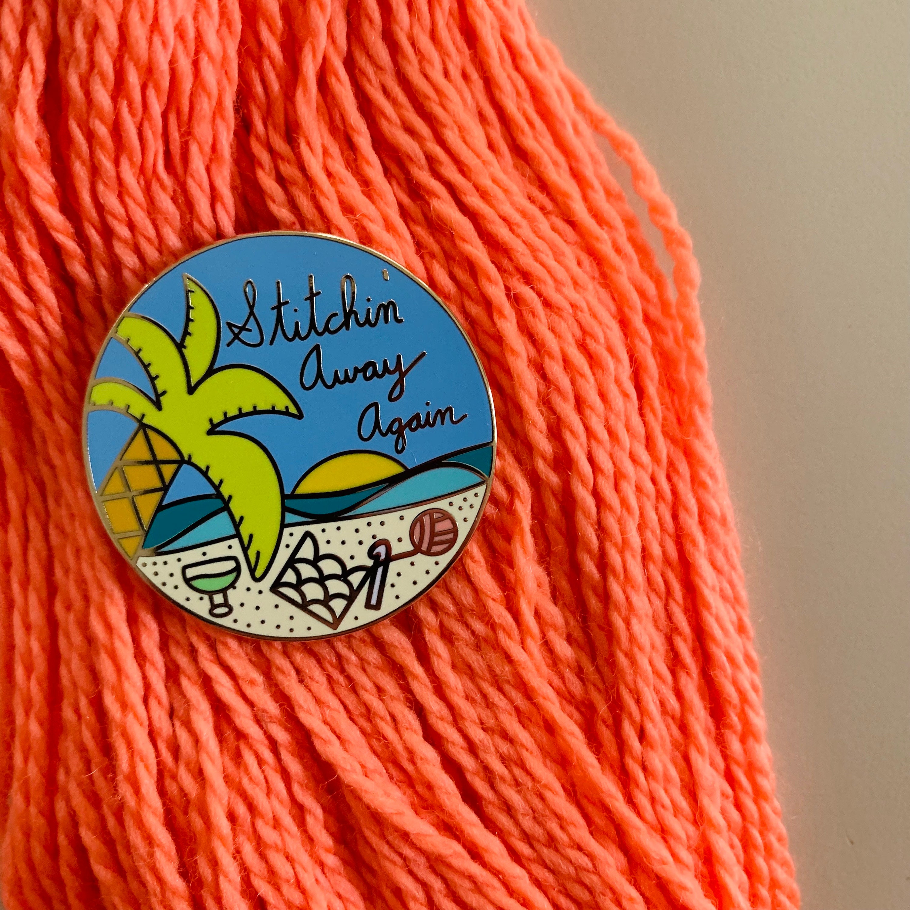Yarn Hard Enamel Pin Crochet Pin Knitting Pin Yarn - Etsy