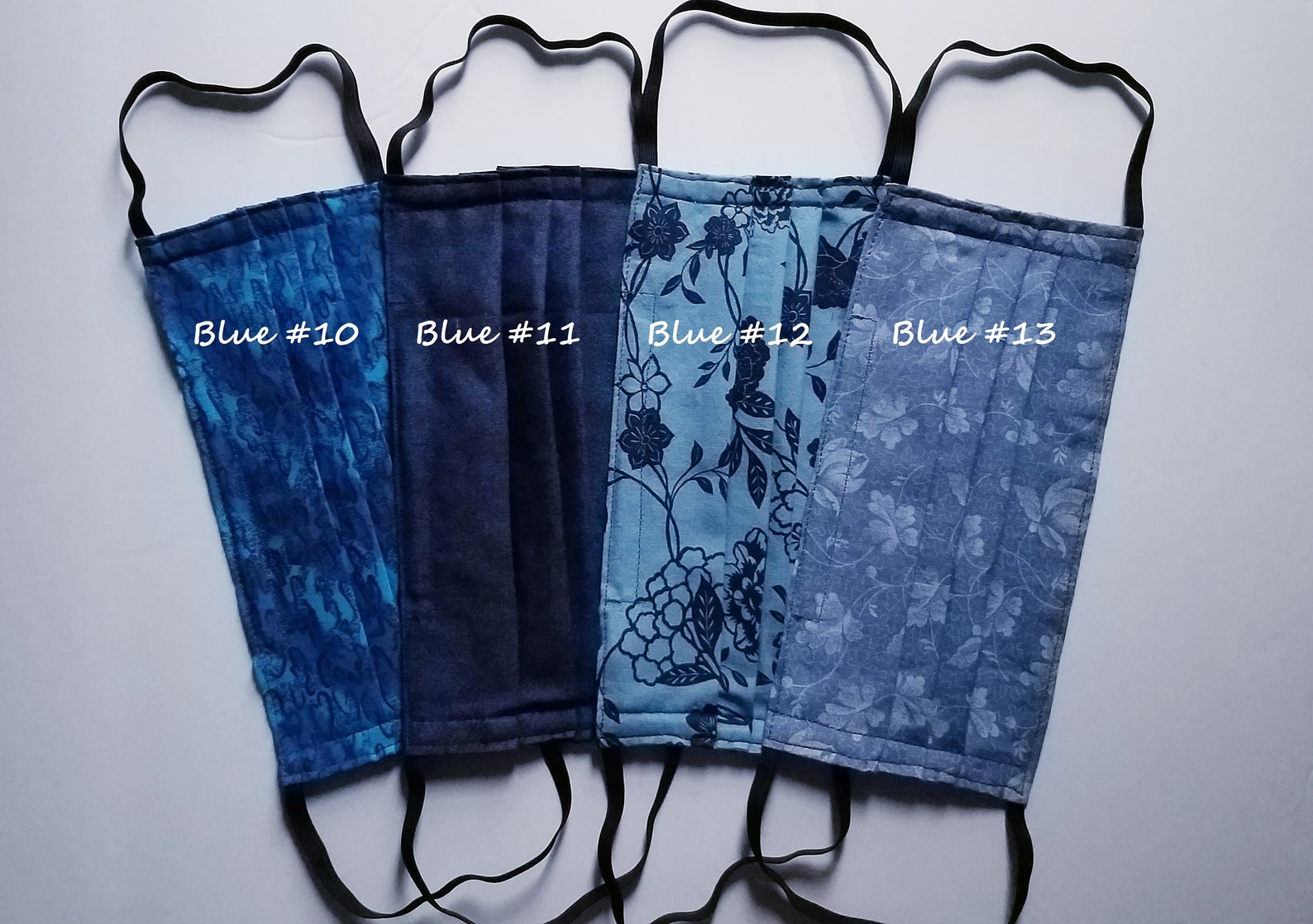 Blue Face Mask With Filter Pocket Aluminum Nose Strip and - Etsy