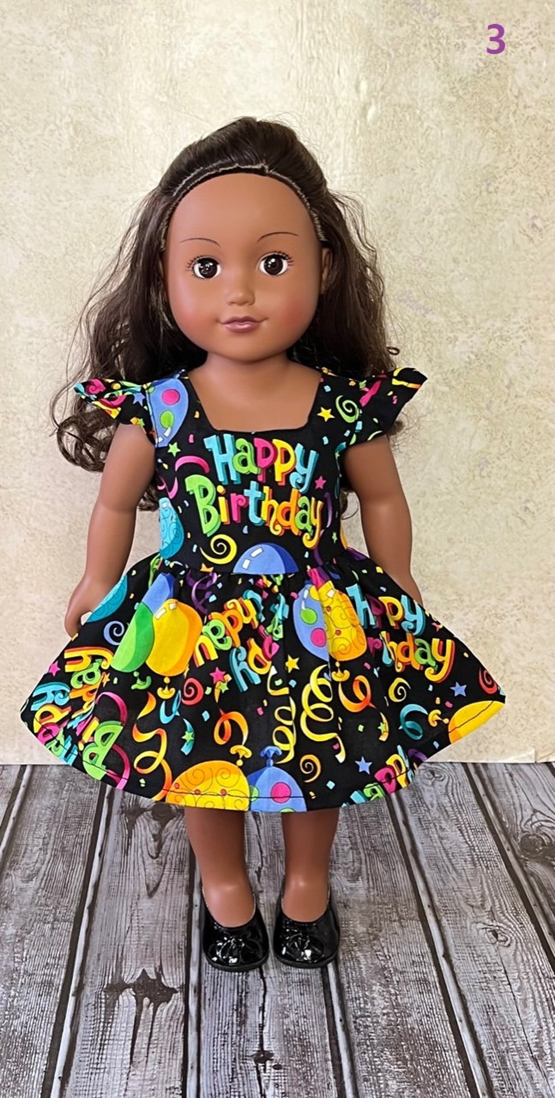 18in Happy Birthday Rainbow Balloons Party Doll Dress Handcrafted for ...