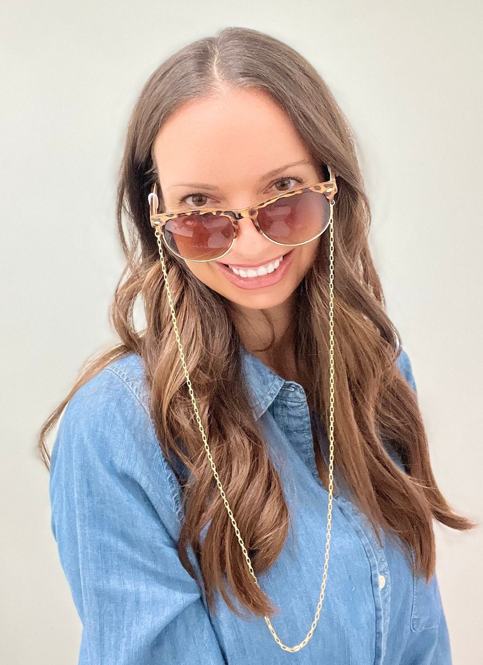 Sunglass Chain / Face Mask Chain Gold - Etsy