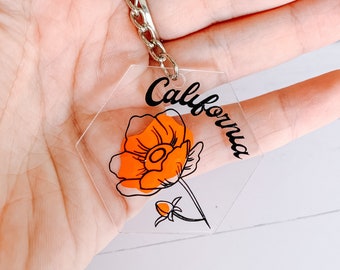 Poppy Keychain | Etsy