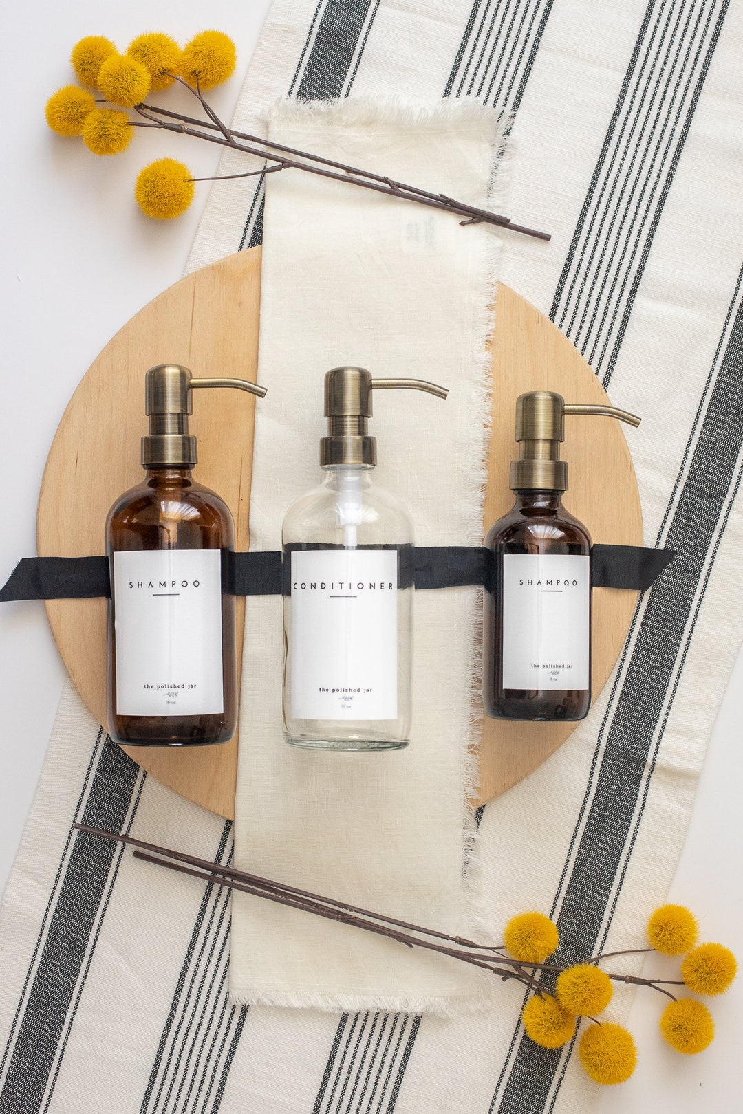 Glass Bottle | Custom Amber or Clear Bottle Soap Dispenser | Signature ...