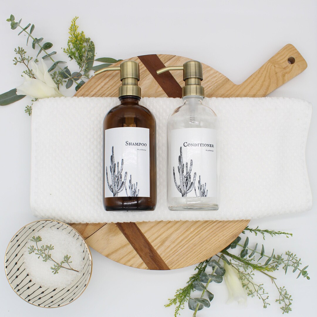 Glass Bottle | Custom Amber or Clear Bottle Soap Dispenser | Desert ...