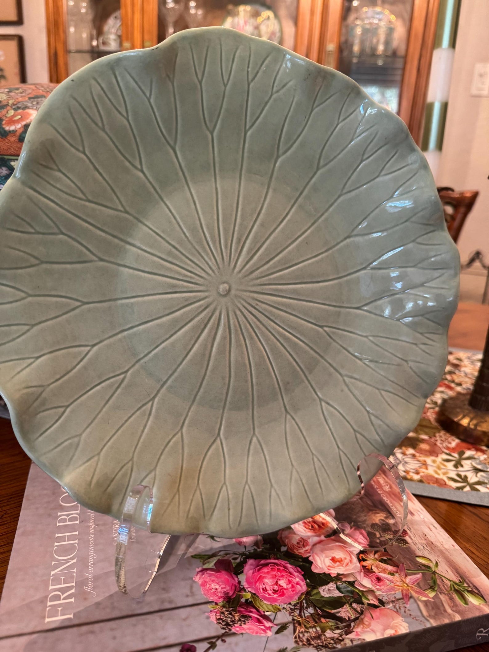 Vintage Green Lotus Metlox 10.75 Inch Plate - Etsy