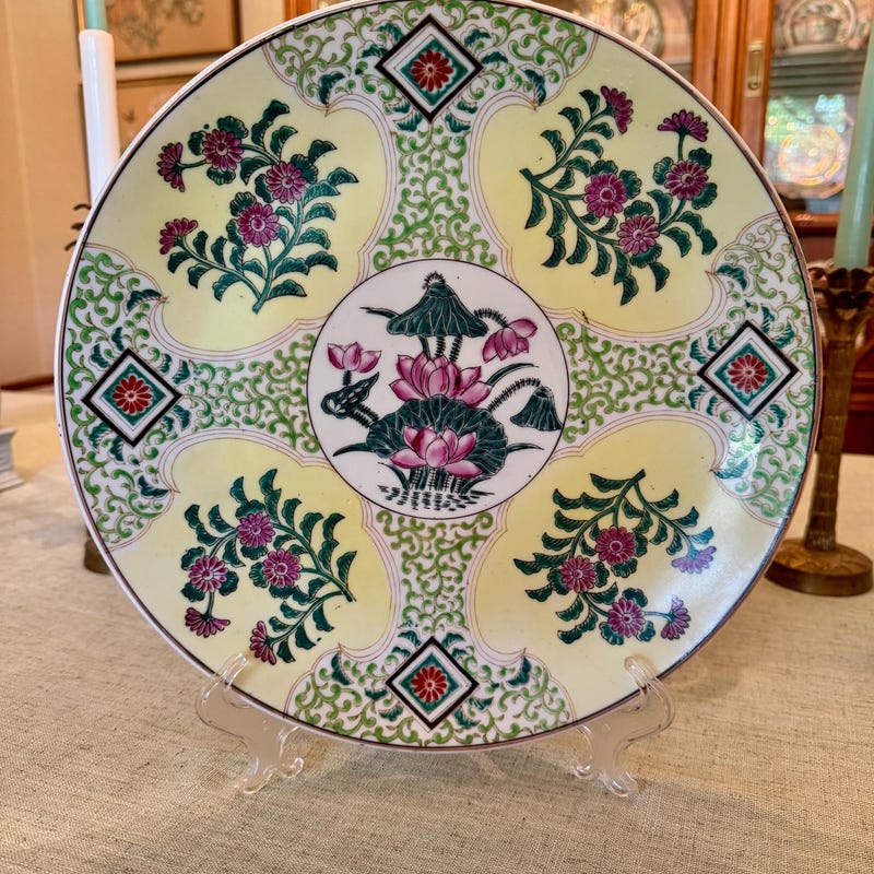 Asian Lotus Plate - Etsy
