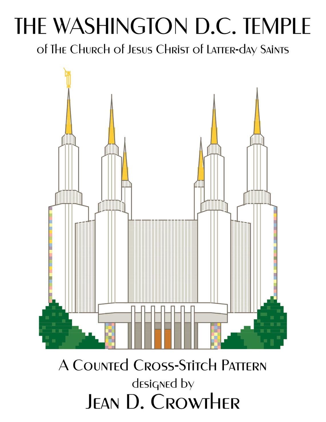 Washington D.C. Temple Cross Stitch Pattern PDF Digital - Etsy