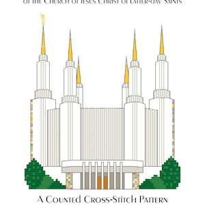 Washington D.C. Temple Cross Stitch Pattern PDF Digital - Etsy