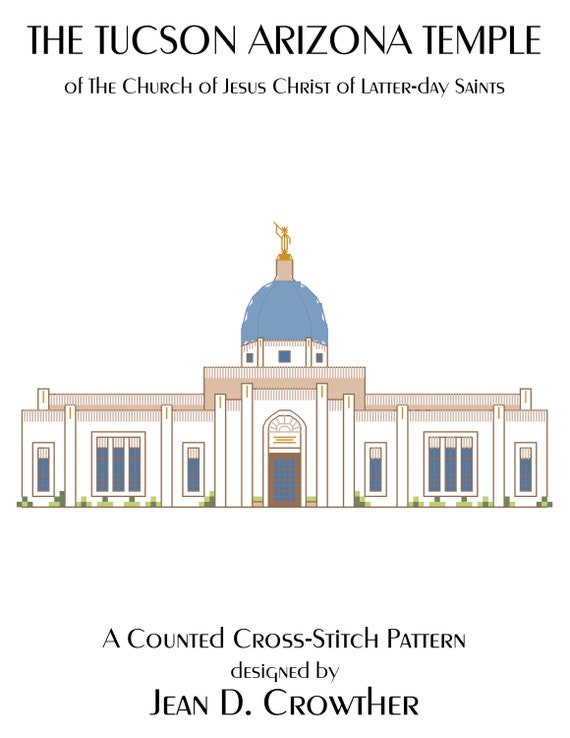 Tucson Arizona Temple Cross Stitch Pattern PDF Digital | Etsy