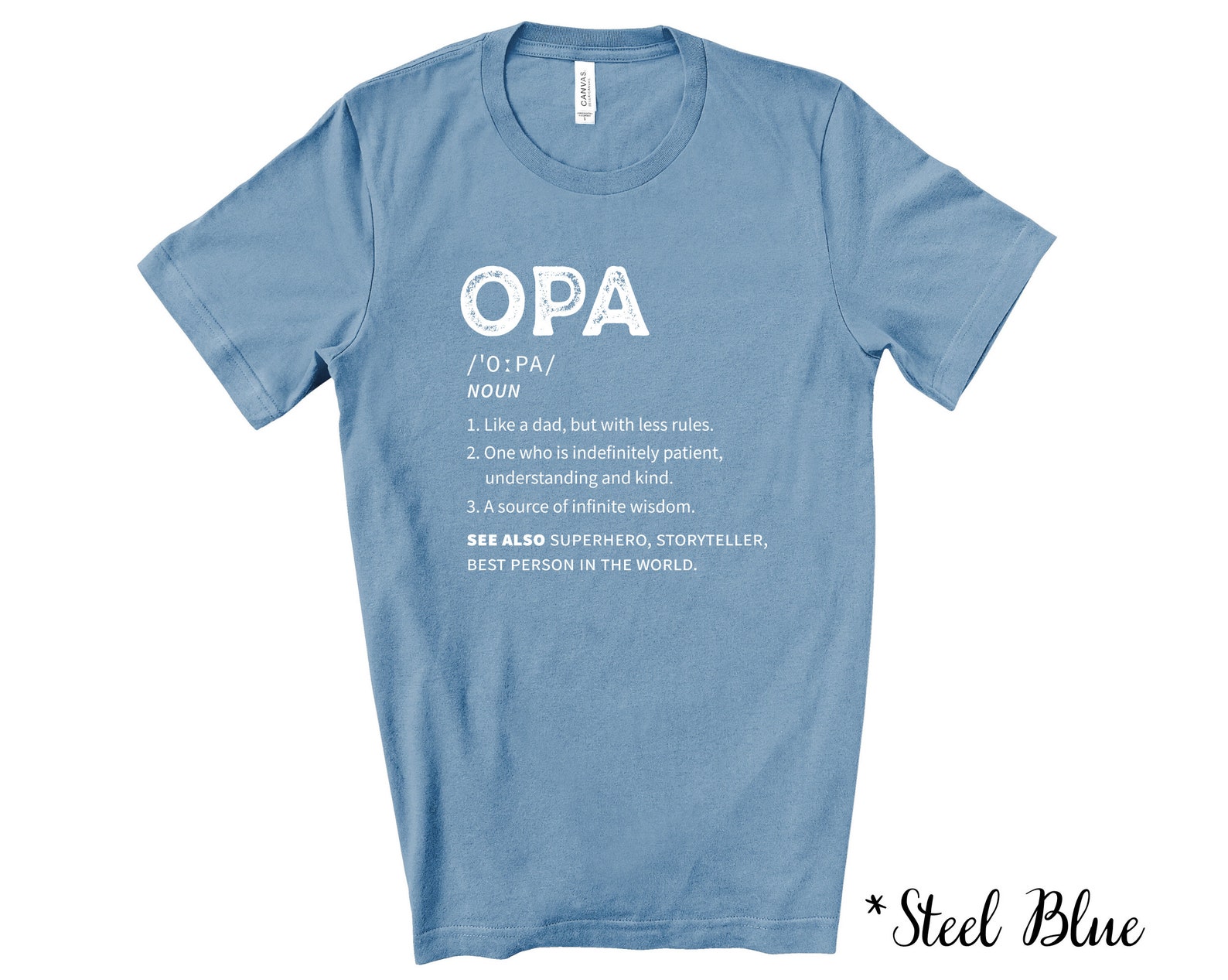 Funny Opa Definition Shirt for Grandfather Father's Day Gift Superhero ...