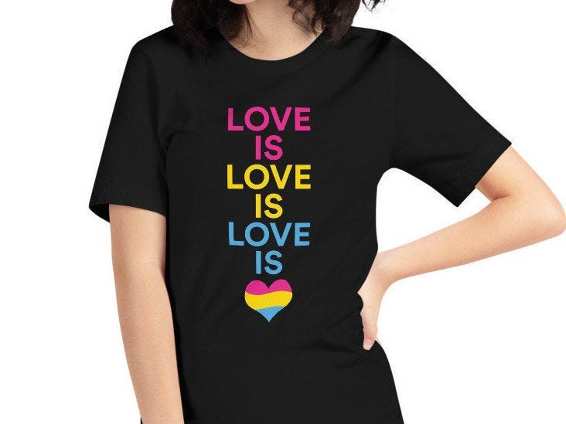 Pansexual Love Is Love Shirt Pan Pride T Pansexual Flag Etsy