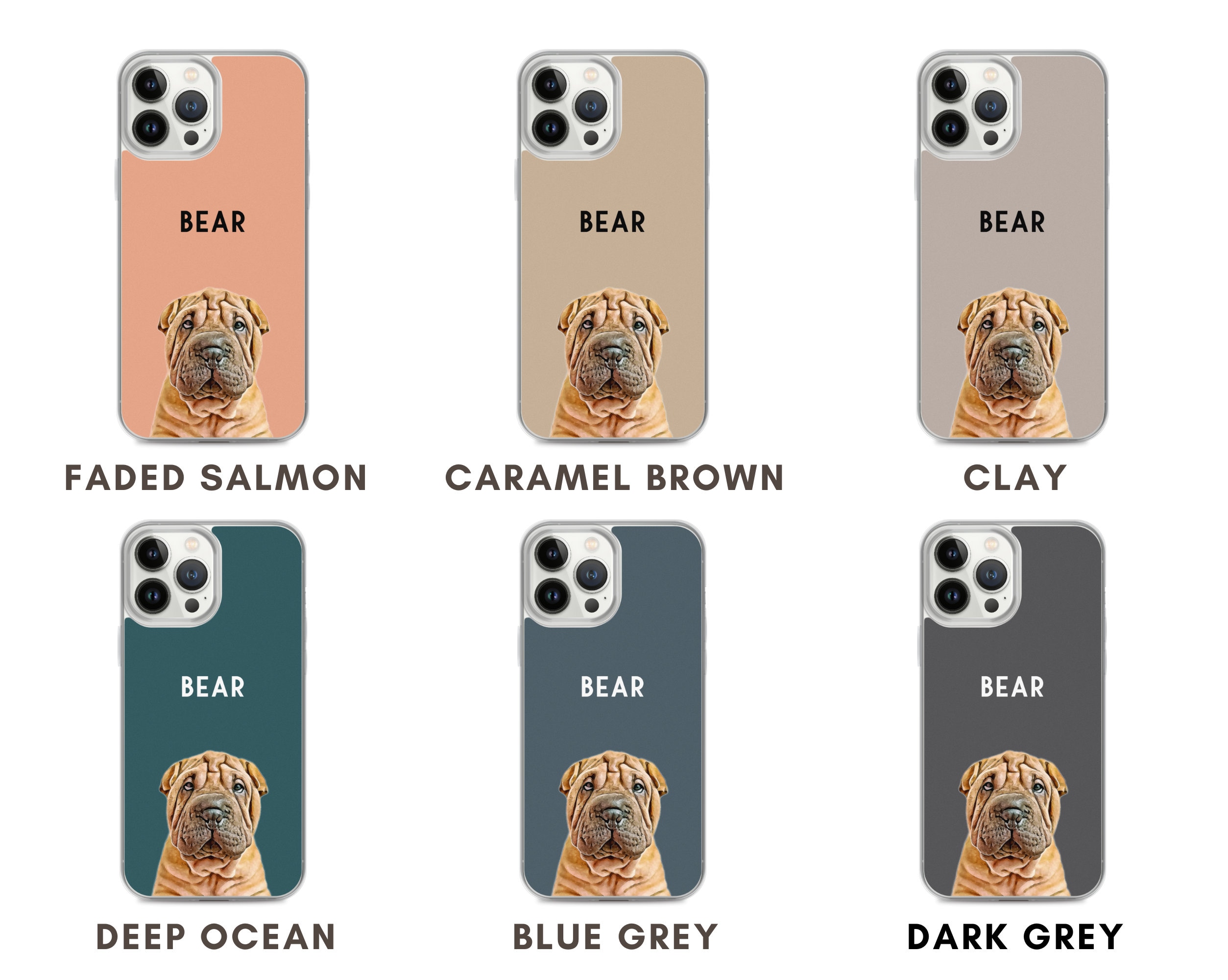 Portrait Phone Case With Name, Custom iPhone Case, Personalized Pet ...