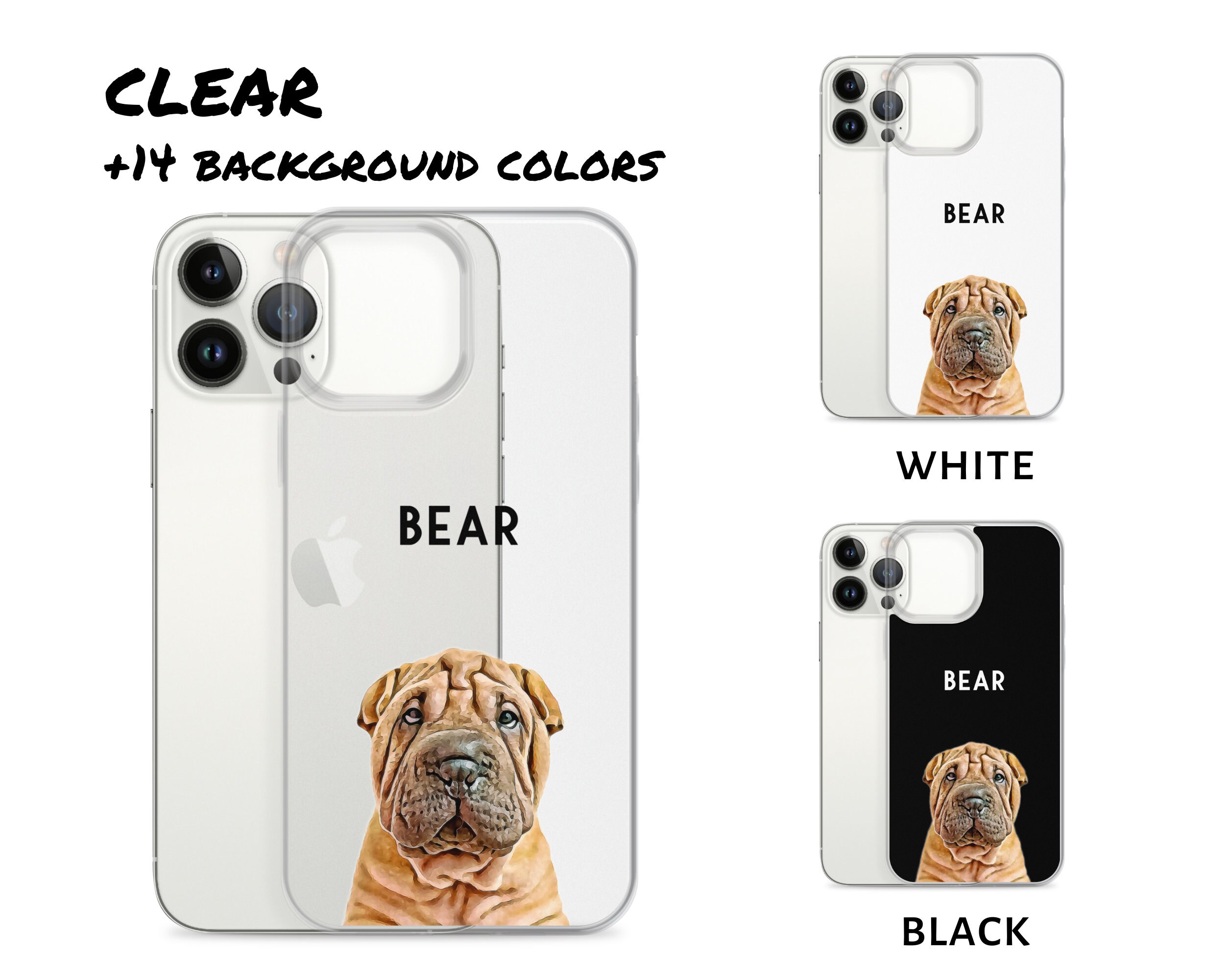 Portrait Phone Case With Name, Custom iPhone Case, Personalized Pet ...