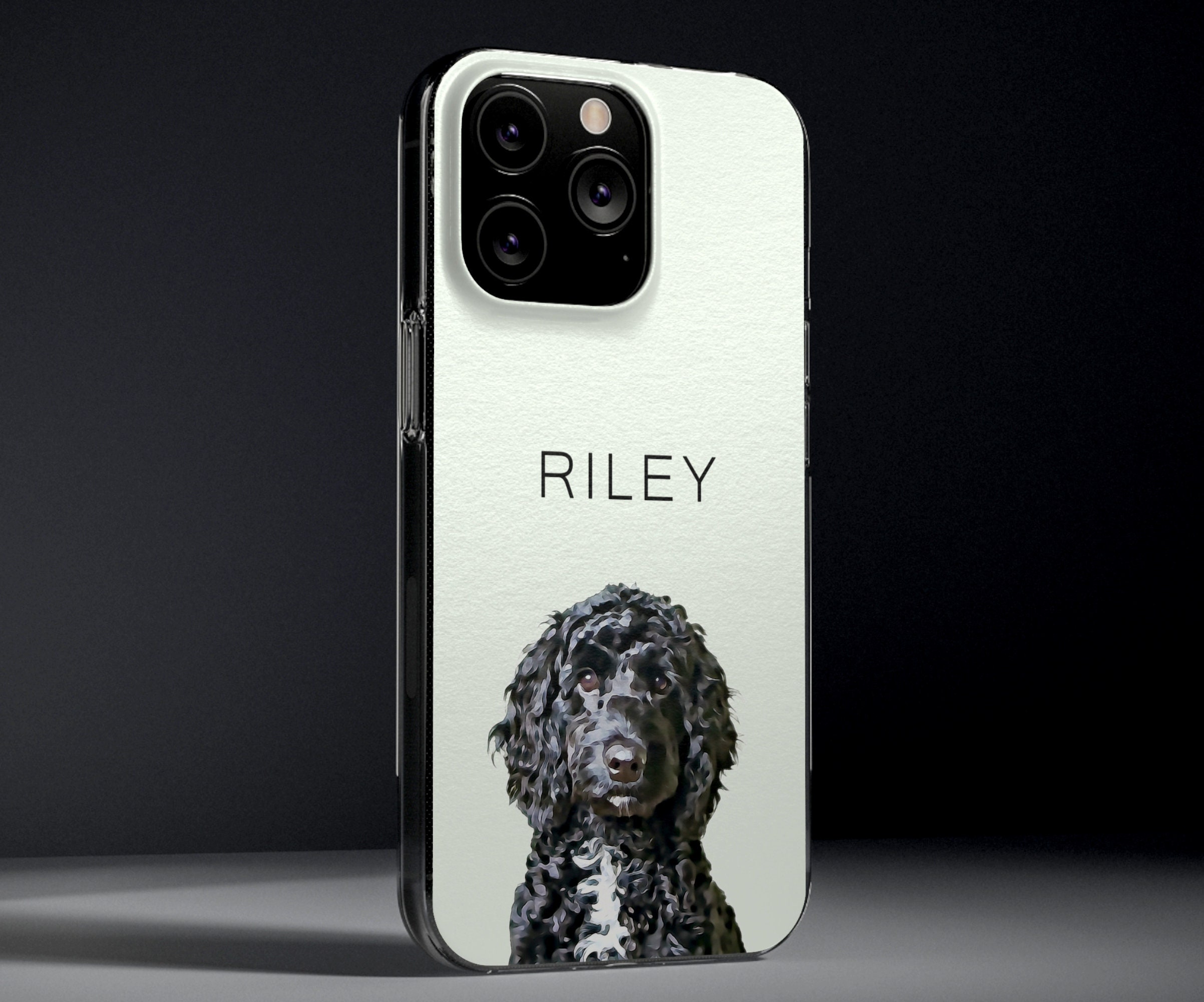 Portrait Phone Case With Name, Custom iPhone Case, Personalized Pet ...