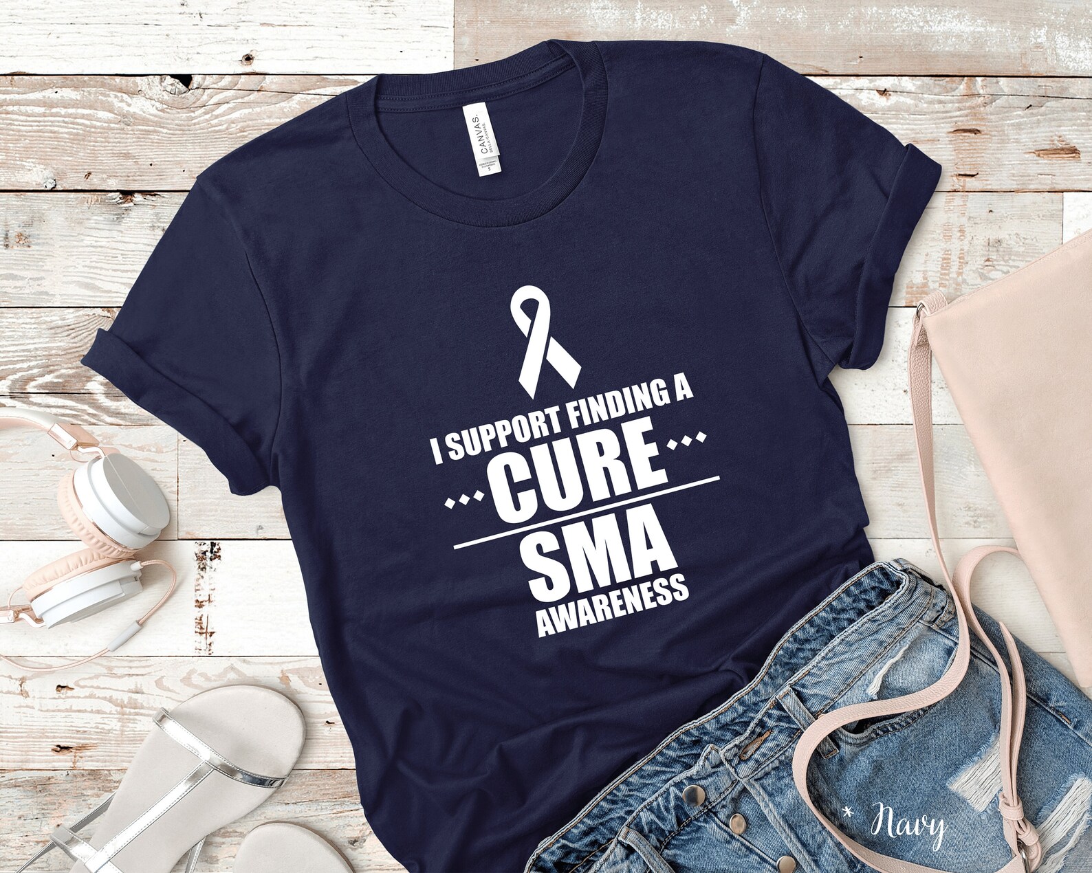 Spinal Muscular Atrophy Shirt I Support Finding A Cure SMA Awareness ...