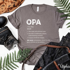 Funny Opa Definition Shirt for Grandfather - Father's Day Gift ...