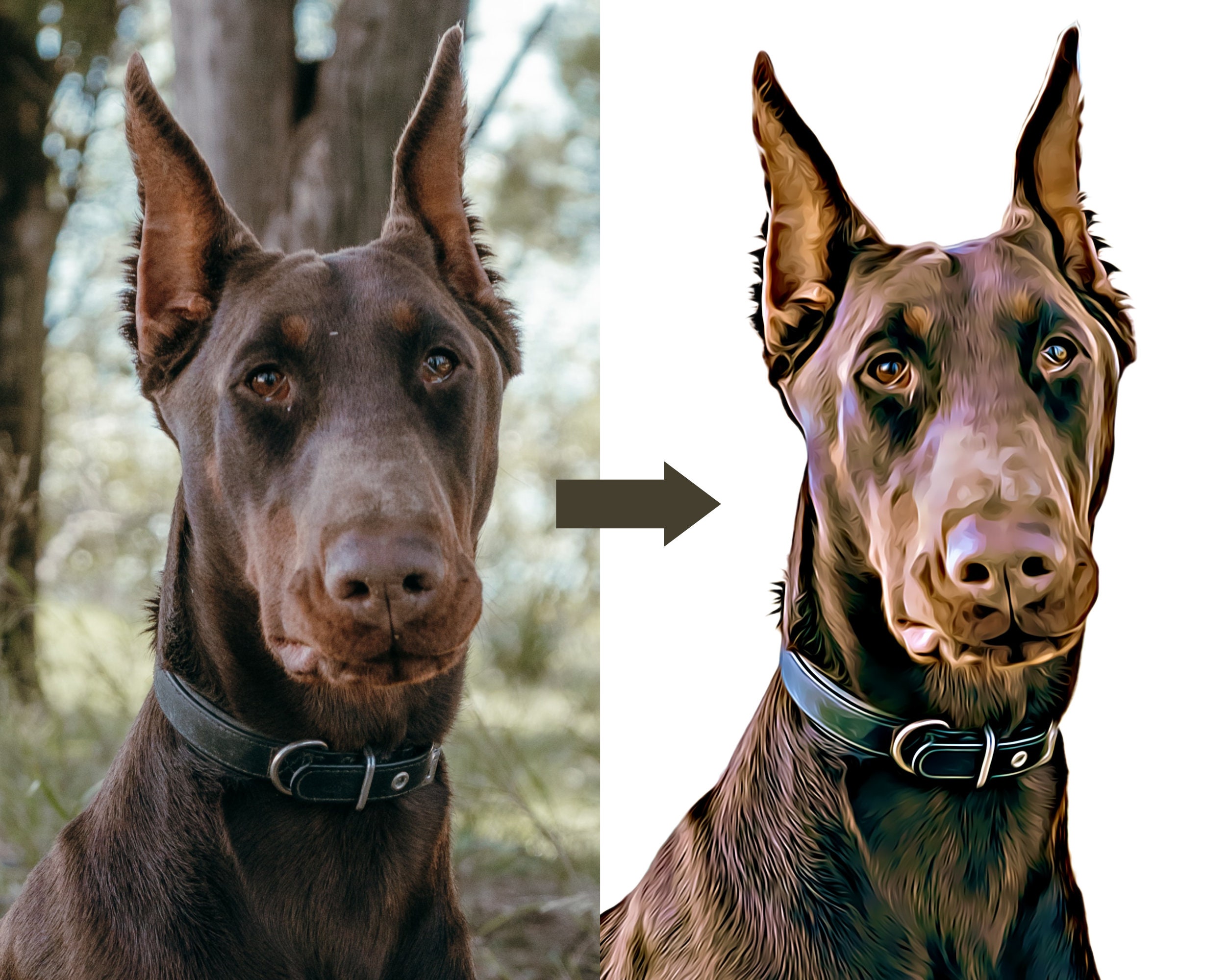 Portrait Phone Case With Name, Custom iPhone Case, Personalized Pet ...