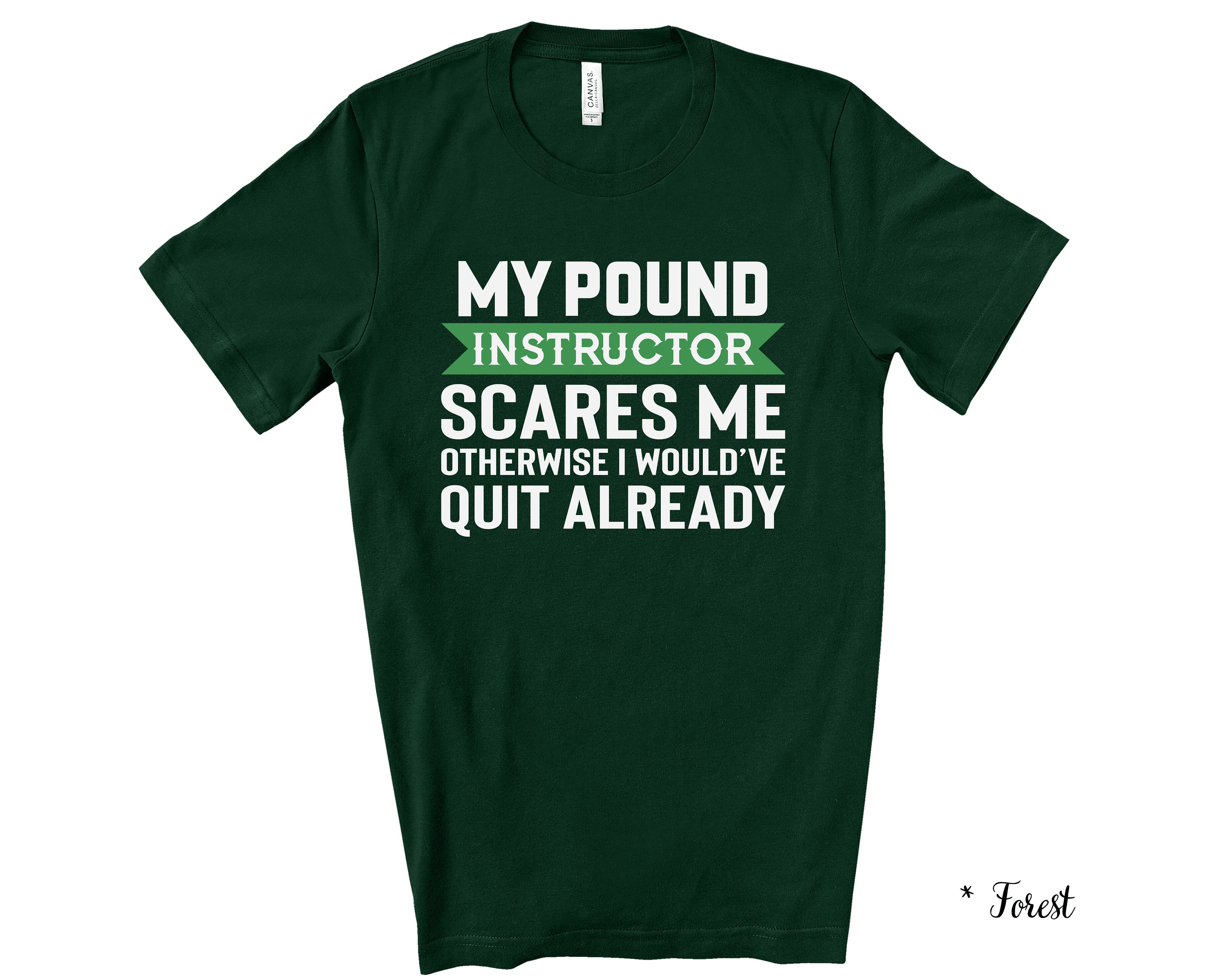 Pound Workout Lover Gifts T-shirt - My Pound Instructor Scares Me ...