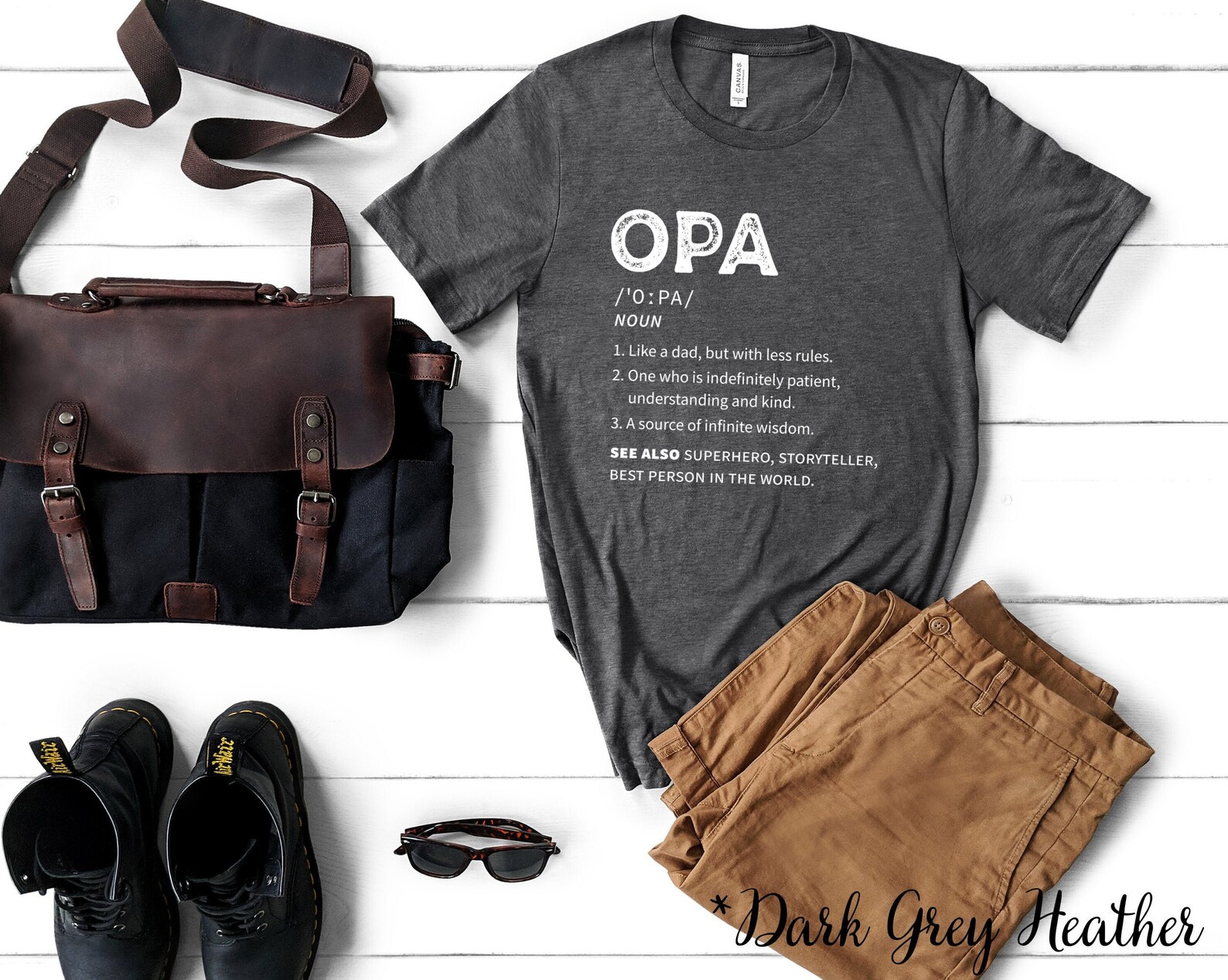 Funny Opa Definition Shirt for Grandfather Father's Day Gift Superhero ...