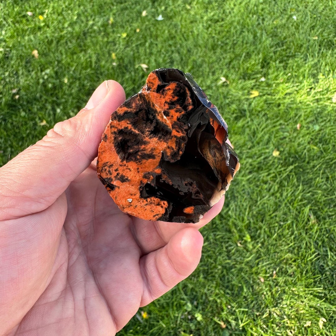 Mahogany & Red Ribbon Obsidian Polished Specimen, High Grade Lapidary ...