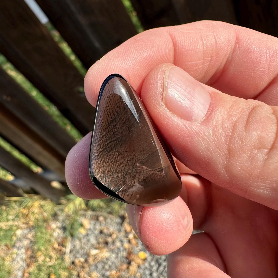 Iridescent Red Ribbon Obsidian, Rare Fire Obsidian, Lapidary Display ...