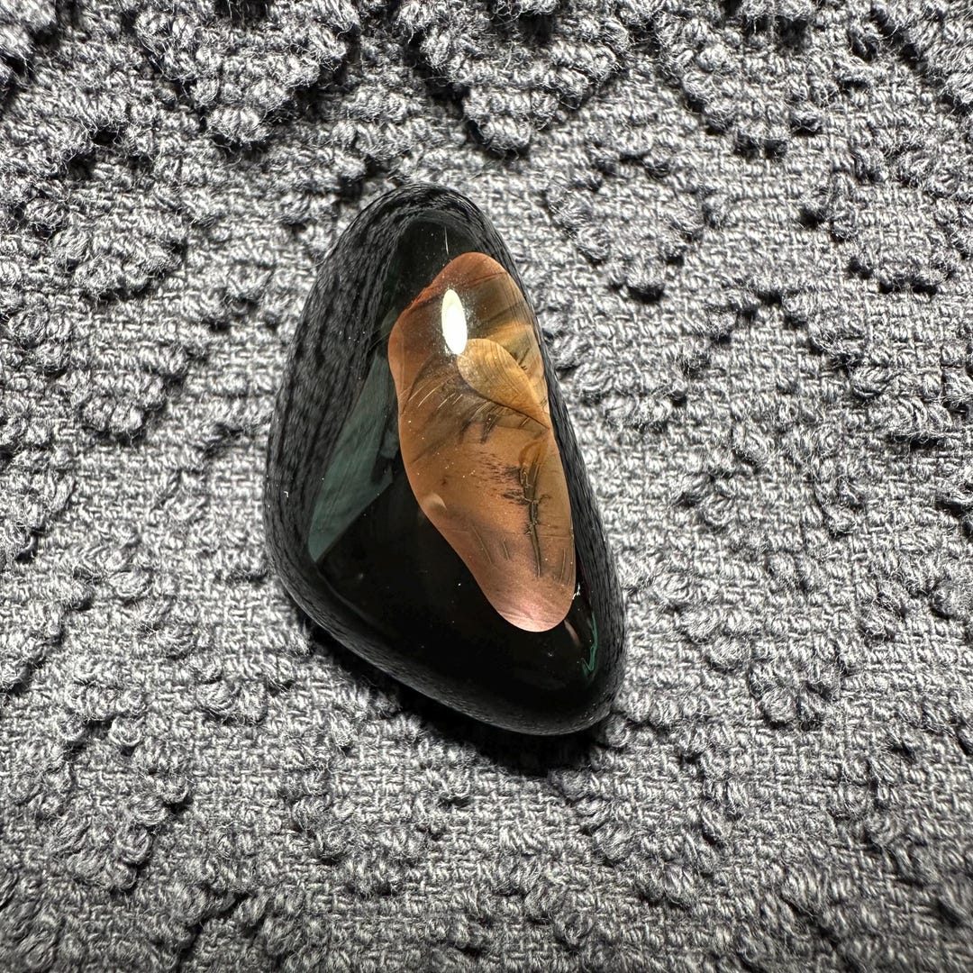 Iridescent Red Ribbon Obsidian, Rare Fire Obsidian, Lapidary Display ...