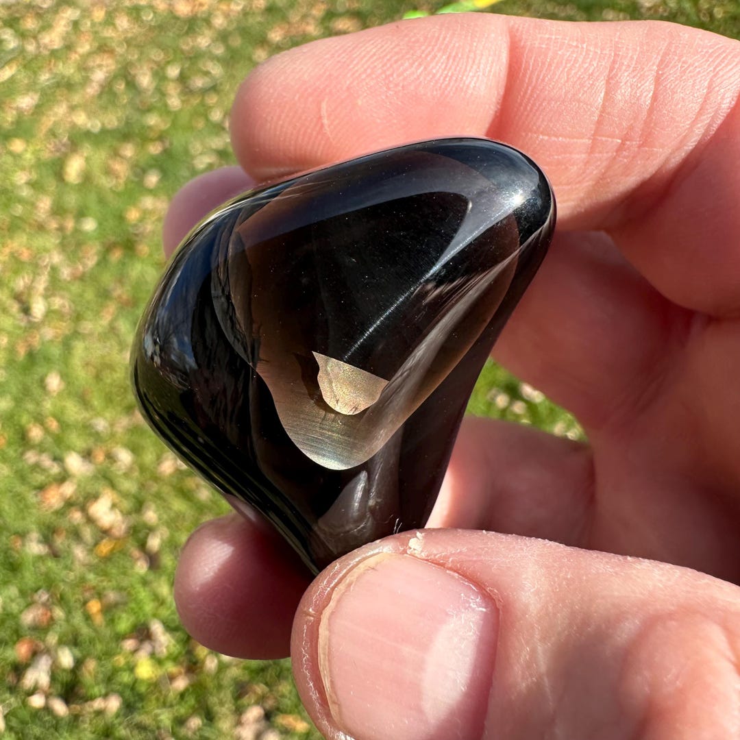 Iridescent Red Ribbon Obsidian, Rare Fire Obsidian, Lapidary Display ...