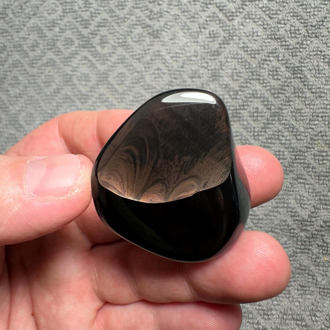 Iridescent Red Ribbon Obsidian, Rare Fire Obsidian, Lapidary Display ...