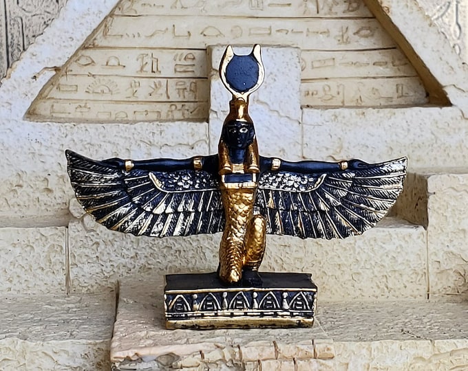 Vintage Isis Mini Statue Small Hand-painted Ancient Egyptian - Etsy