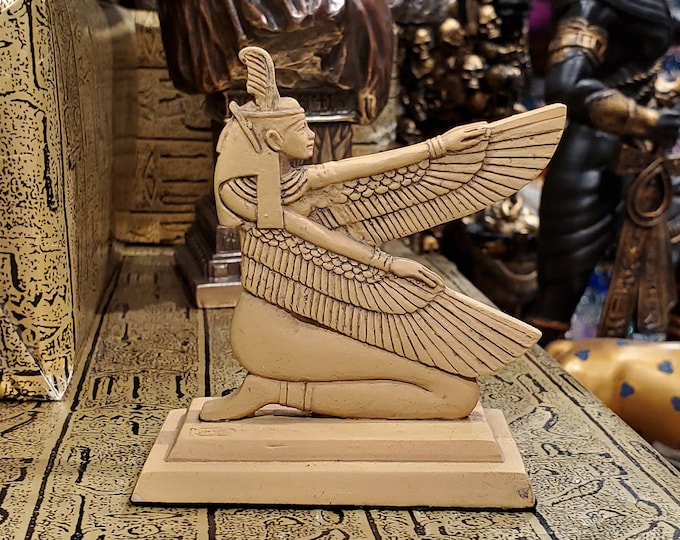 Vintage Ma'at Statue Ancient Egyptian Goddess Maat With Feather of ...