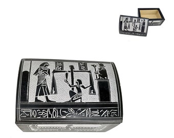 Hand-carved Anubis Basalt Jewelry Box Made in Egypt Heavy | Etsy