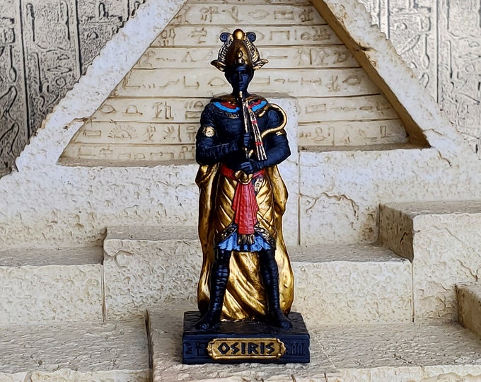 Vintage Osiris Mini Statue Small Hand-painted Ancient Egyptian God ...