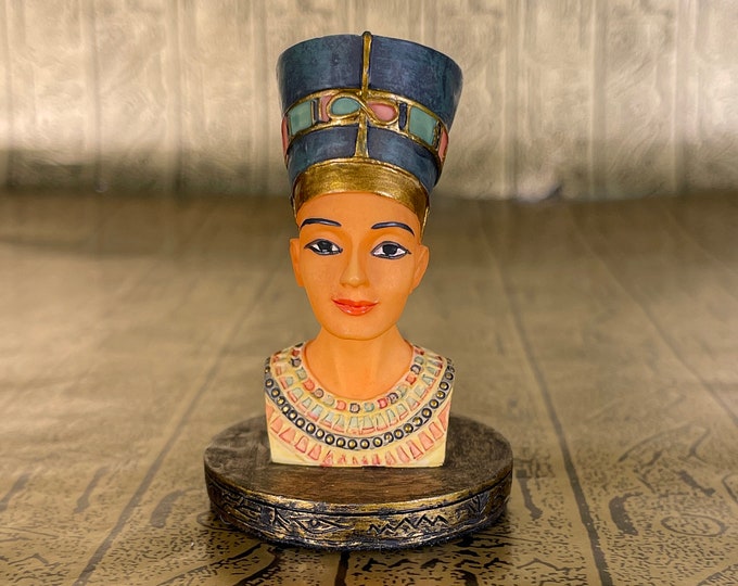 Nefertiti Bust-side Profile-detail Wood Cutout-egyptian Queen-iconic ...