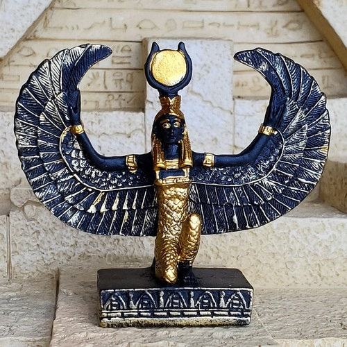 Vintage Isis Mini Statue Small Hand-painted Ancient Egyptian - Etsy