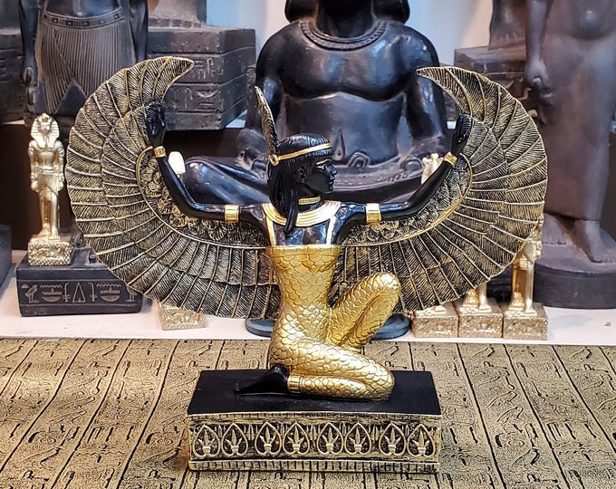 Vintage Medium Egyptian Goddess Ma'at Statue Ancient Egyptian Goddess ...