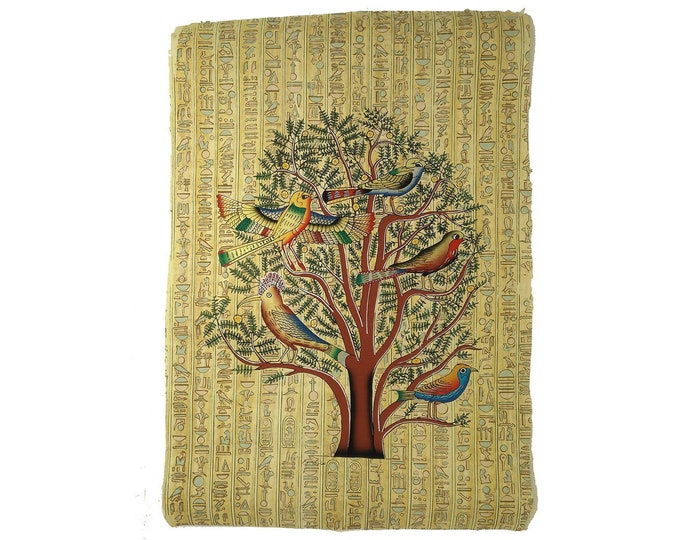 Tree of Life Papyrus - Ancient Egyptian Tree of Life With Birds ...