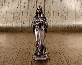 Vintage Sacred Heart of Jesus Mini Statue - Small Hand-crafted ...