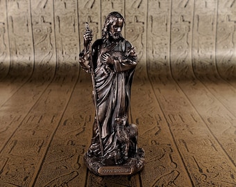 Vintage Sacred Heart of Jesus Mini Statue - Small Hand-crafted ...