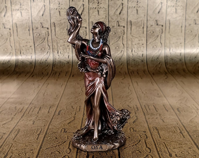 Vintage Oya Mini Statue Small Orisha of Winds, Lightning, Death and ...
