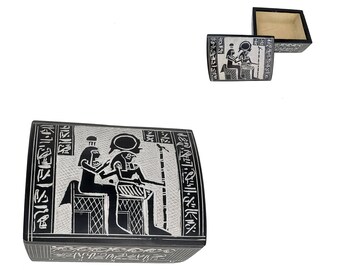 Hand-carved Anubis Basalt Jewelry Box Made in Egypt Heavy | Etsy