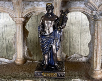 Vintage Zeus Mini Statue Small Hand-painted Ancient Greek - Etsy