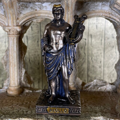 Vintage Apollo Mini Statue Small Hand-painted Ancient Greek - Etsy