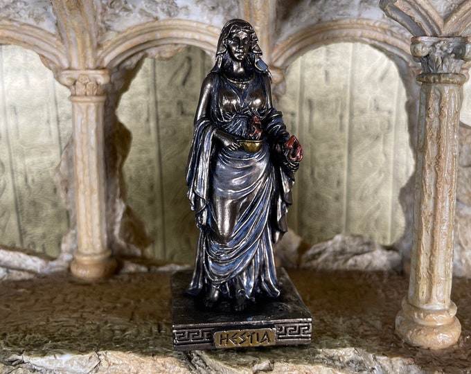 Vintage Hestia Mini Statue - Greek Goddess Hestia Hand-painted Mini ...