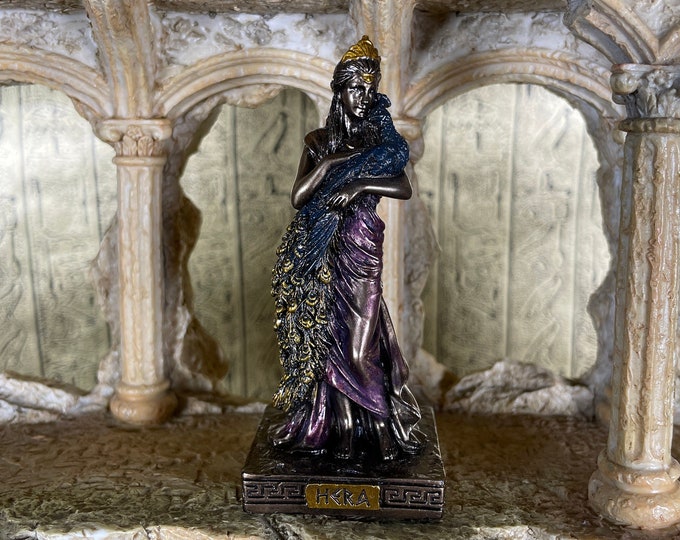 Vintage Hera Mini Statue - Small Hand-painted Ancient Greek Goddess ...
