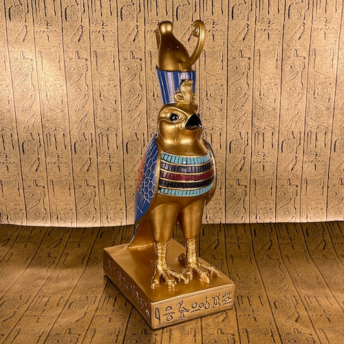 Vintage Golden Horus Mini Statue Ancient Egyptian God Horus - Etsy