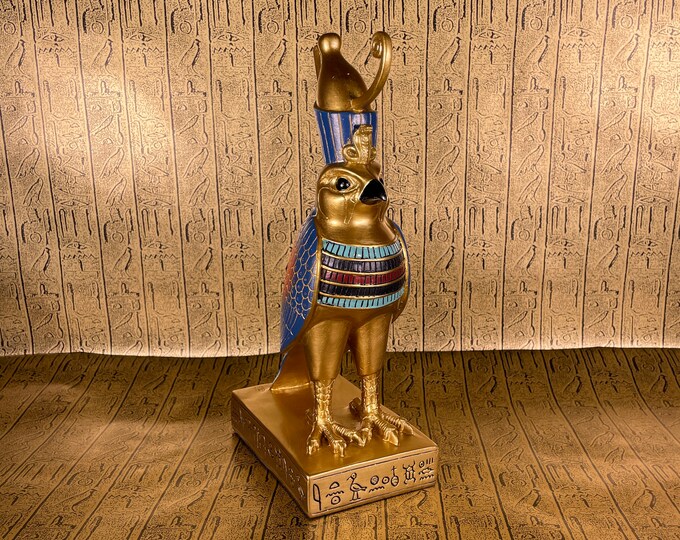 Vintage Golden Horus Statue - Ancient Egyptian Sky God Horus - Etsy