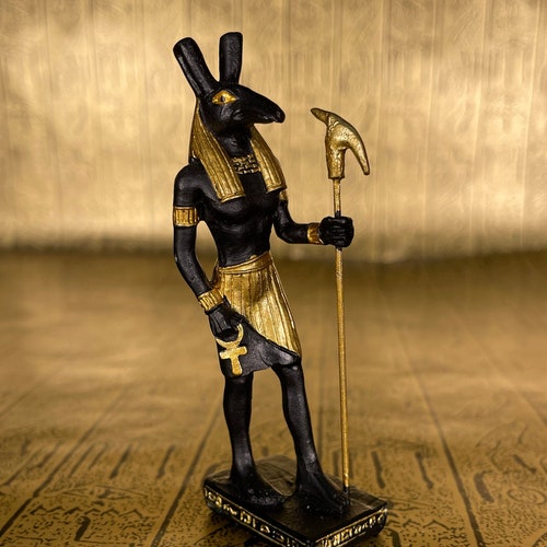 Vintage Seth Standing Mini Statue Hand-painted Egyptian God - Etsy