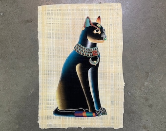 Goddess Bastet Papyrus Cat Goddess Bast Made in Egypt - Etsy