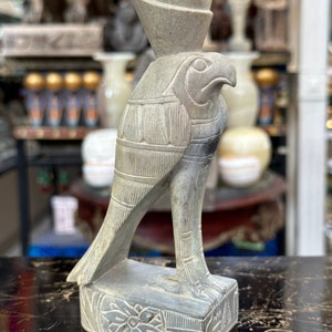 Horus Statue Ancient Egyptian Sky God Heru Handcarved Limestone Statue ...