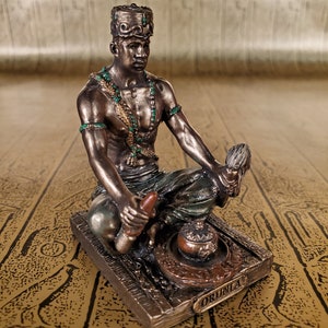 Vintage Orúla Mini Statue - Small Orisha of Wisdom, Knowledge, and ...