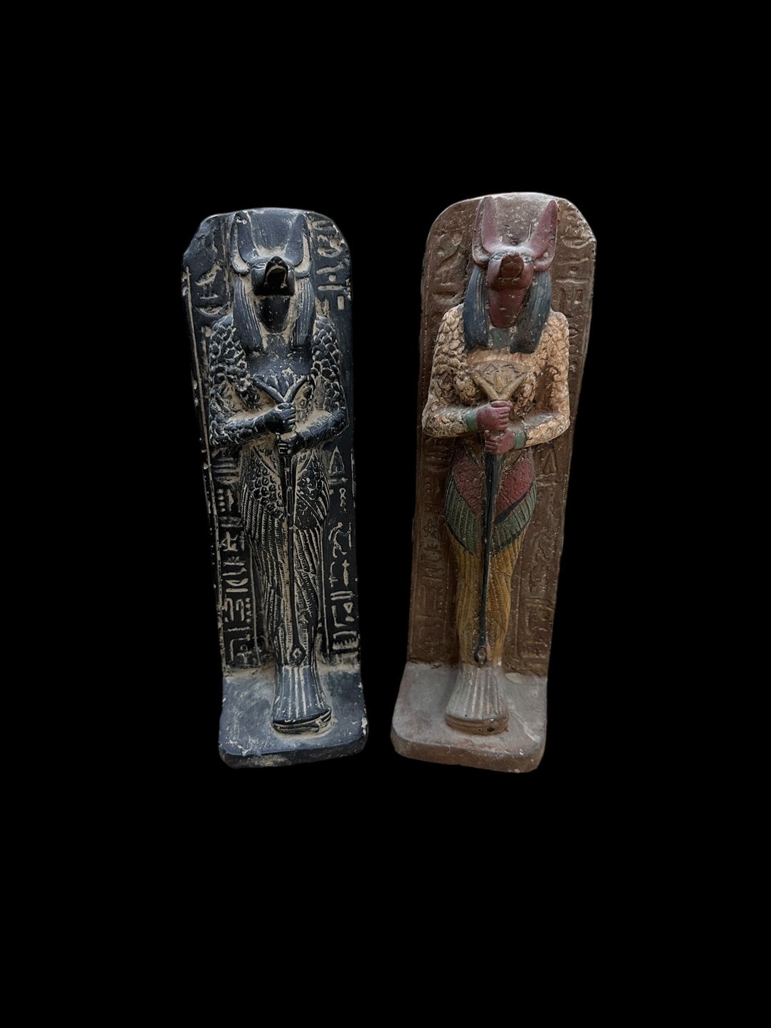 Anubis Stele Statue - Ancient Egyptian God Anpu - Handcrafted in Egypt ...